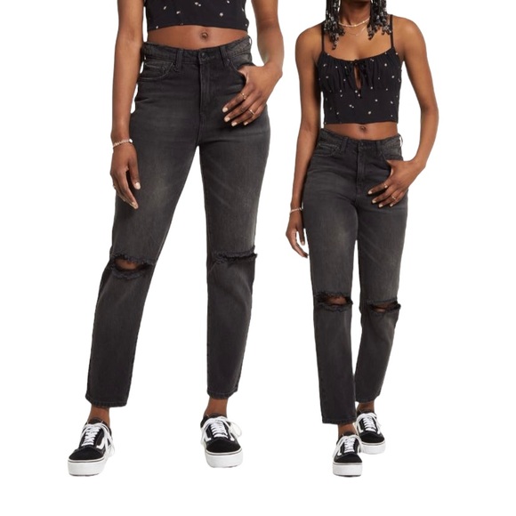 bp | Jeans | Bp Womans Size 34 Ripped High Rise Mom Jeans Straight Leg ...